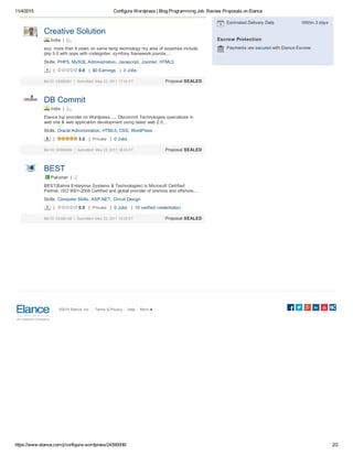 Configure wordpress blog programming job | PDF