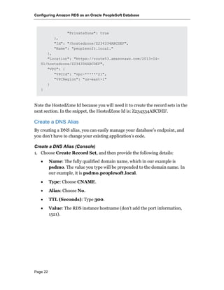 Configuring amazon-rds-as-peoplesoft-database | PDF