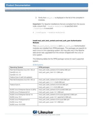 Configuring Apache Web Server For Single Sign-On with Likewise | PDF
