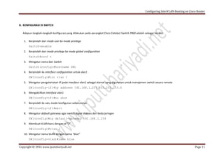 Configuring InterVLAN Routing on Cisco Router | PDF