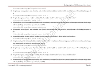 Configuring InterVLAN Routing on Cisco Router | PDF