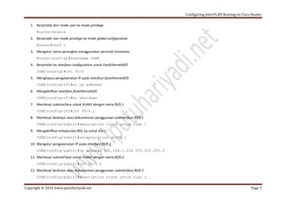 Configuring InterVLAN Routing on Cisco Router | PDF