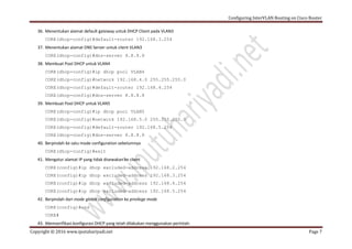 Configuring InterVLAN Routing on Cisco Router | PDF