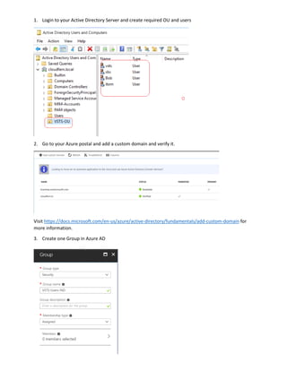 Integrating Visual Studio Team Services with Active Directory Federation Services & MFA Server | PDF