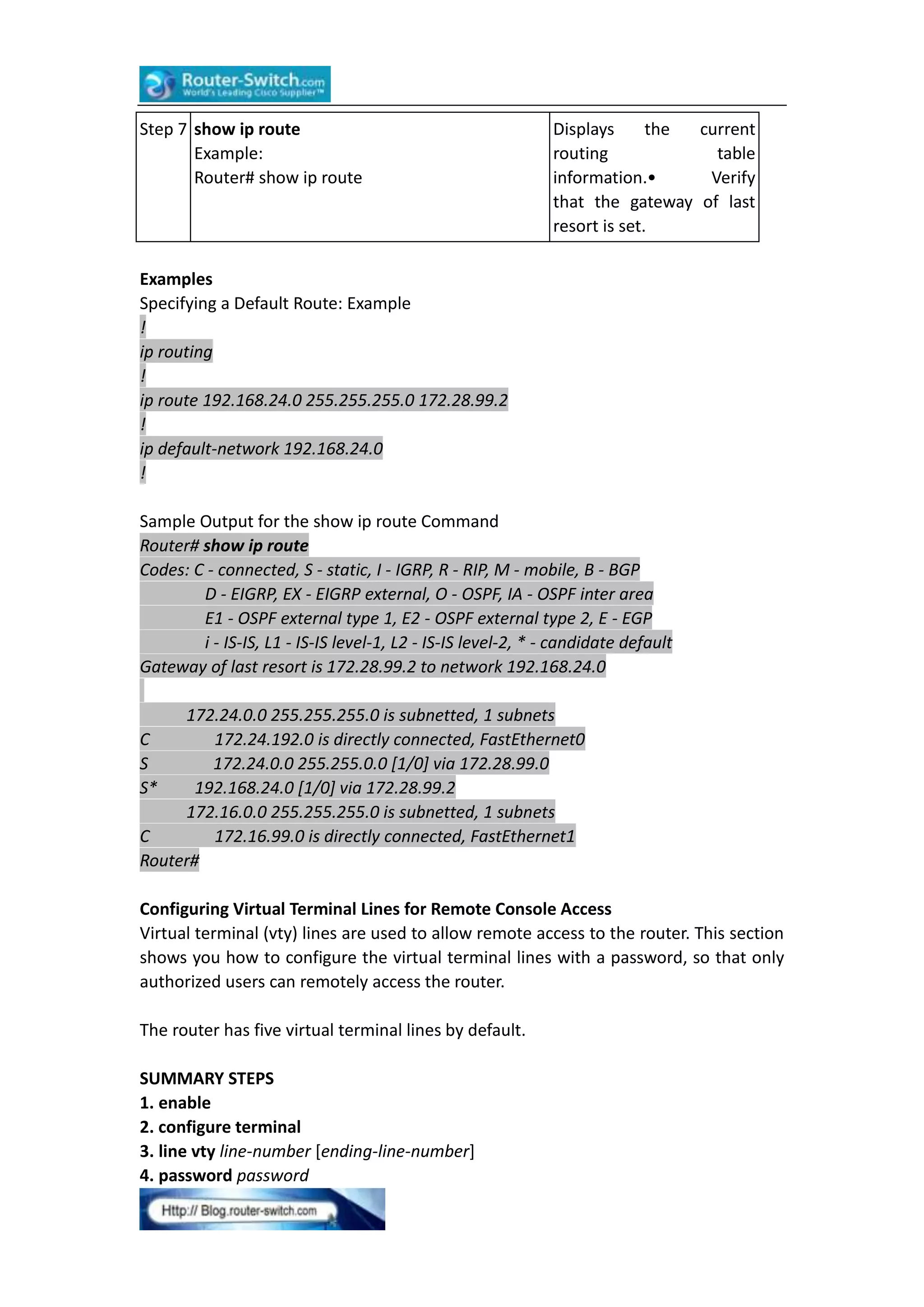 Configuring a cisco 2901 router | DOCX