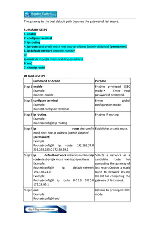 Configuring a cisco 2901 router | DOCX