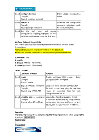 Configuring a cisco 2901 router | DOCX