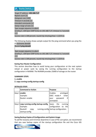 Configuring a cisco 2901 router | DOCX