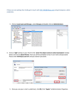 Configuring admin rights | DOCX
