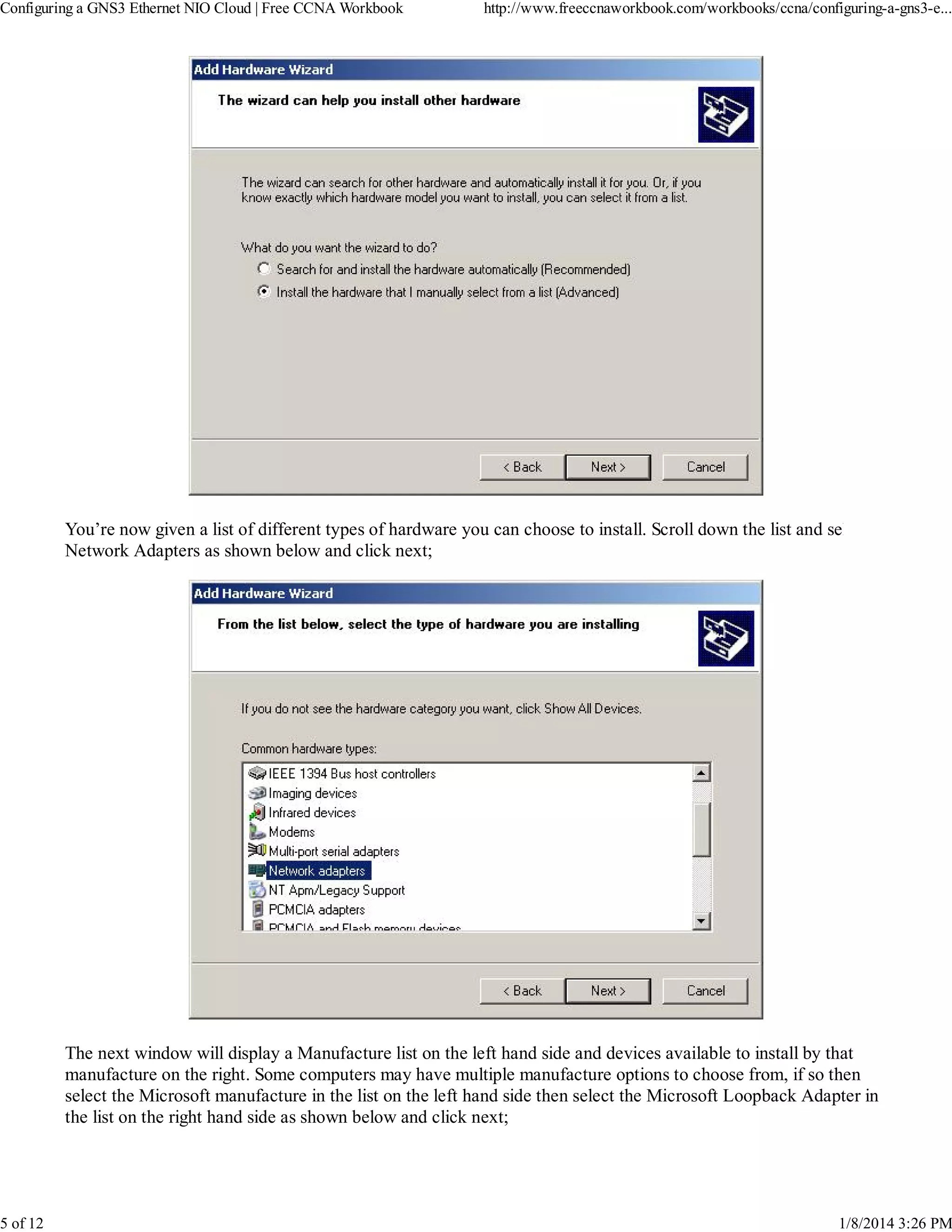 Configuring a gns3 ethernet nio cloud free ccna workbook | PDF | Cloud Computing | Internet