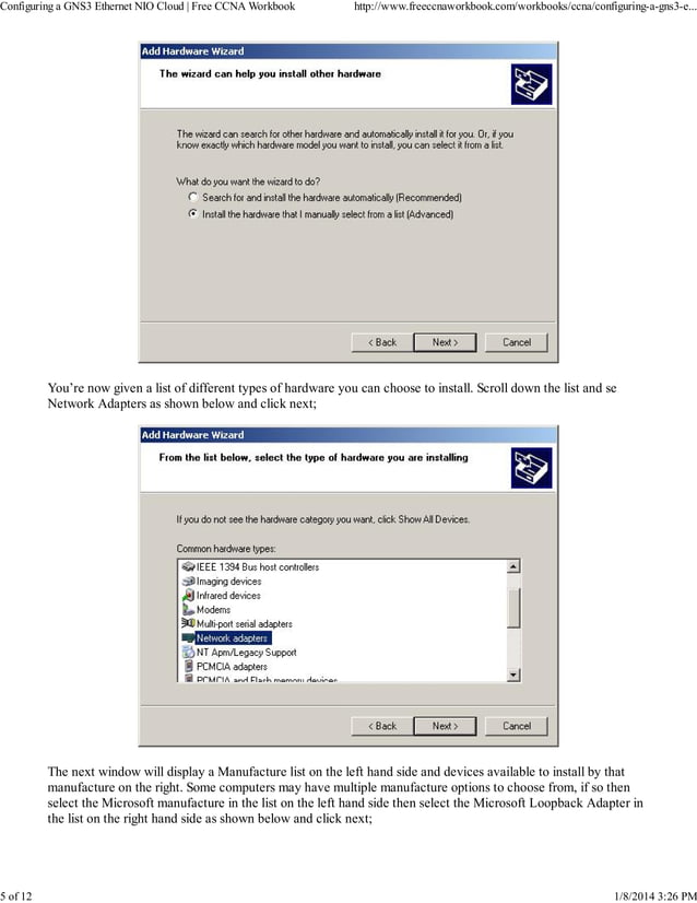 Configuring a gns3 ethernet nio cloud free ccna workbook | PDF | Cloud Computing | Internet
