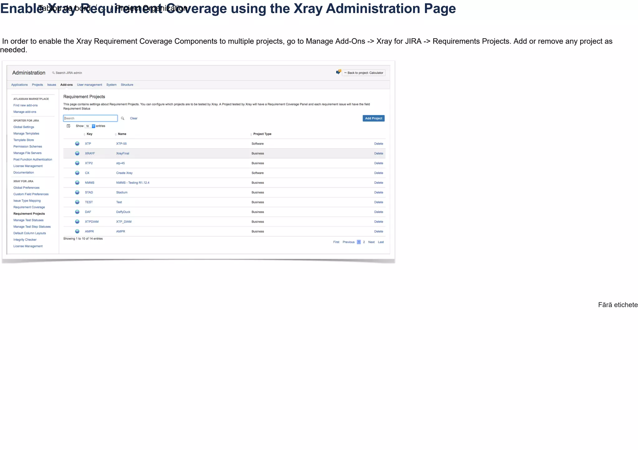 Configuring A Jira Project To Be Used As A Requirements Project Xray
