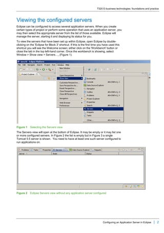 Configuring an application_server_in_eclipse | PDF
