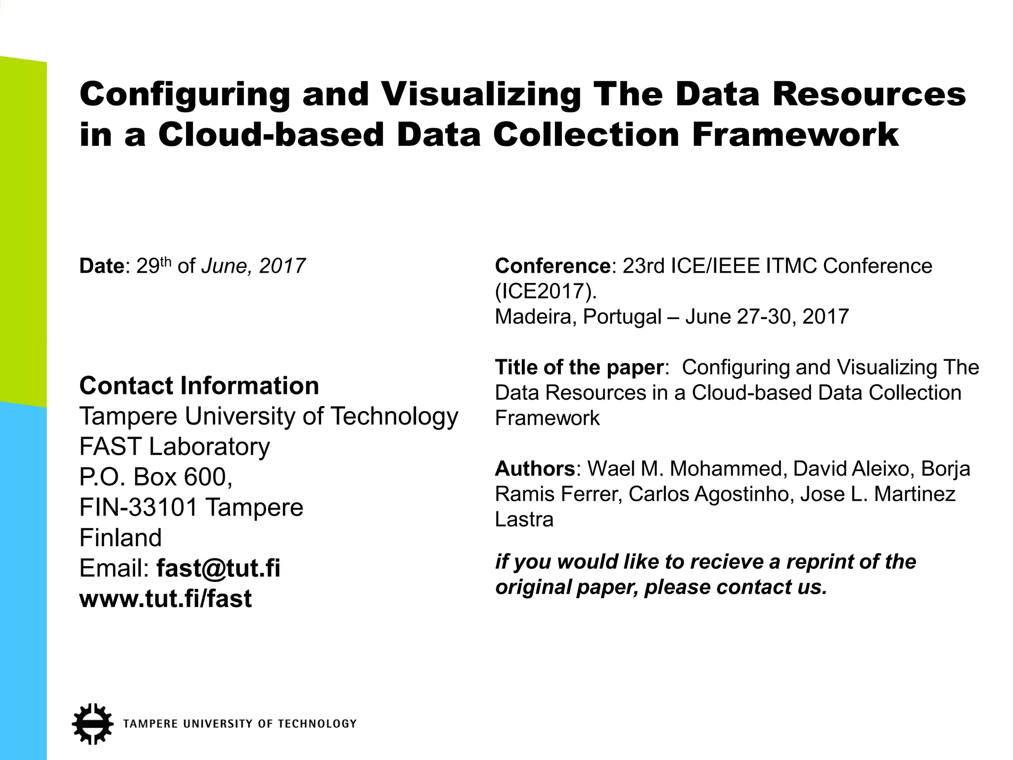 Configuring And Visualizing The Data Resources In A Cloud Based Data Collection Framework Ppt