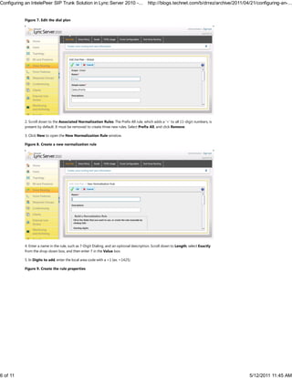 Configuring IntelePeer SIP trunking in Lync server 2010 | PDF
