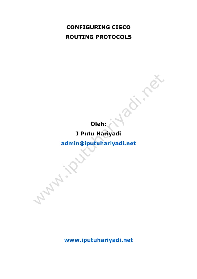 Configuring Cisco Routing Protocols | PDF