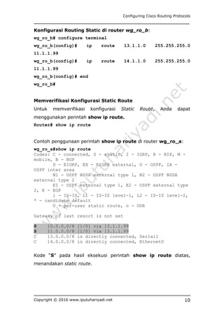 Configuring Cisco Routing Protocols | PDF