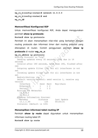 Configuring Cisco Routing Protocols | PDF