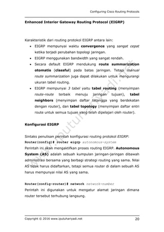 Configuring Cisco Routing Protocols | PDF