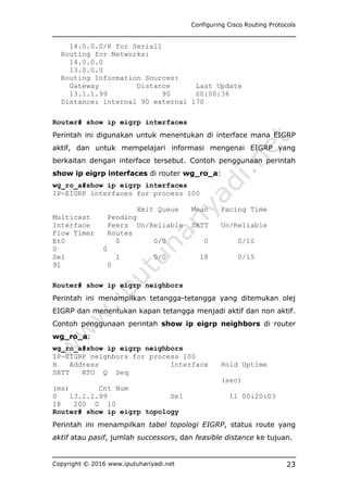 Configuring Cisco Routing Protocols | PDF