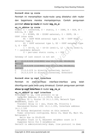 Configuring Cisco Routing Protocols | PDF