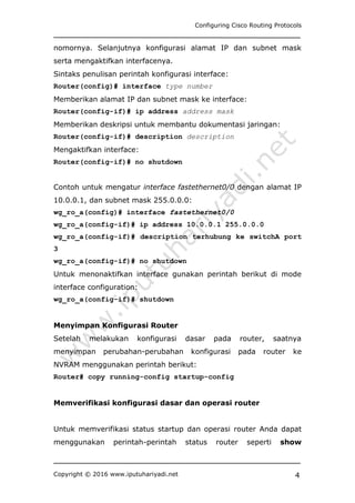 Configuring Cisco Routing Protocols | PDF