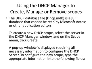 Configuring Dhcp Server, Scopes & Superscopes | PPTX | Computer Networking | Computing