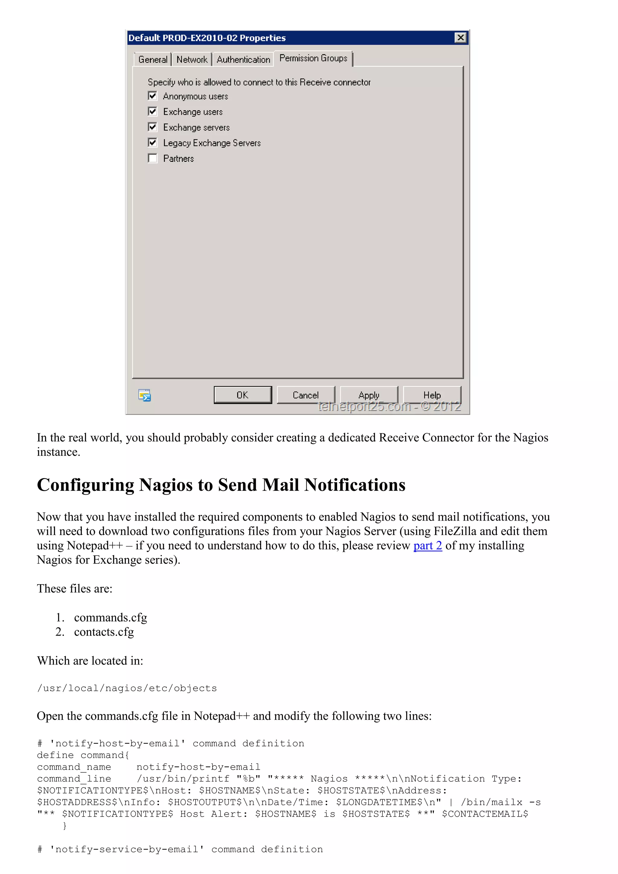 Configuring e mail notificationin nagios core | DOCX | Email | Internet