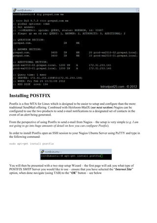 Configuring e mail notificationin nagios core | DOCX | Email | Internet