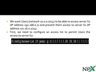 Configuring extended ACLs | PPT