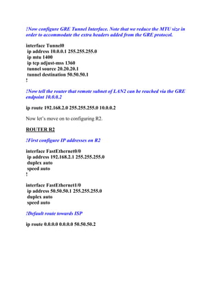 Configuring GRE Tunnel Through a Cisco ASA Firewall | PDF