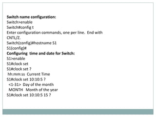 Configuring hostname, time and login message for Cisco switch | PPT