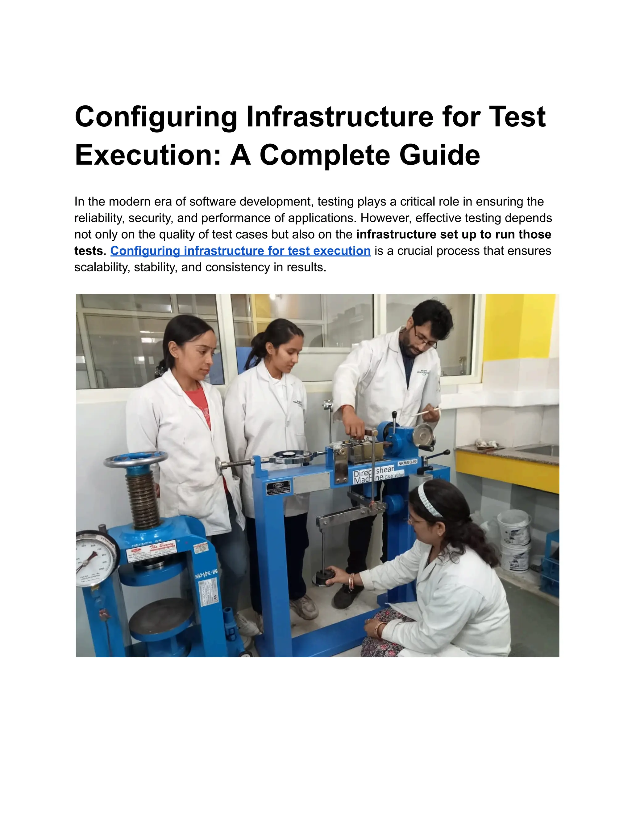 Configuring Infrastructure for Test Execution_ A Complete Guide.pdf