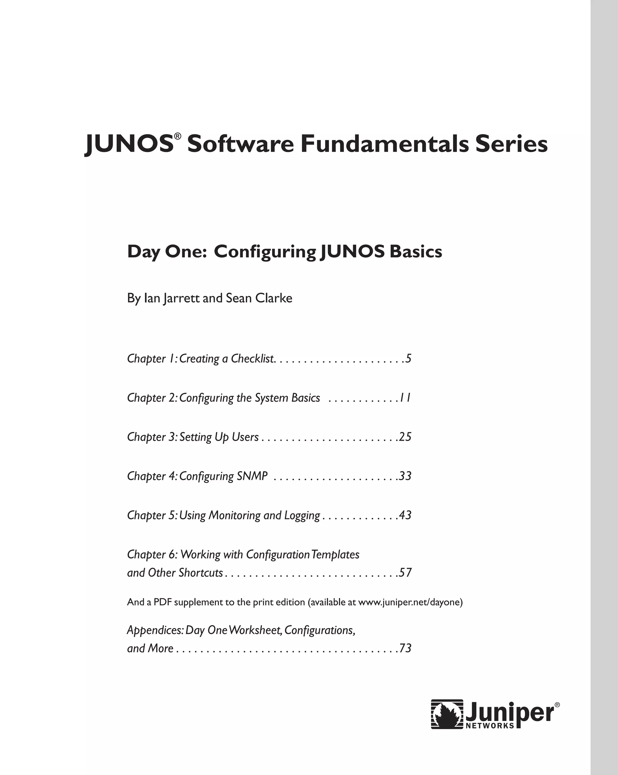 Configuring junos basics | PDF