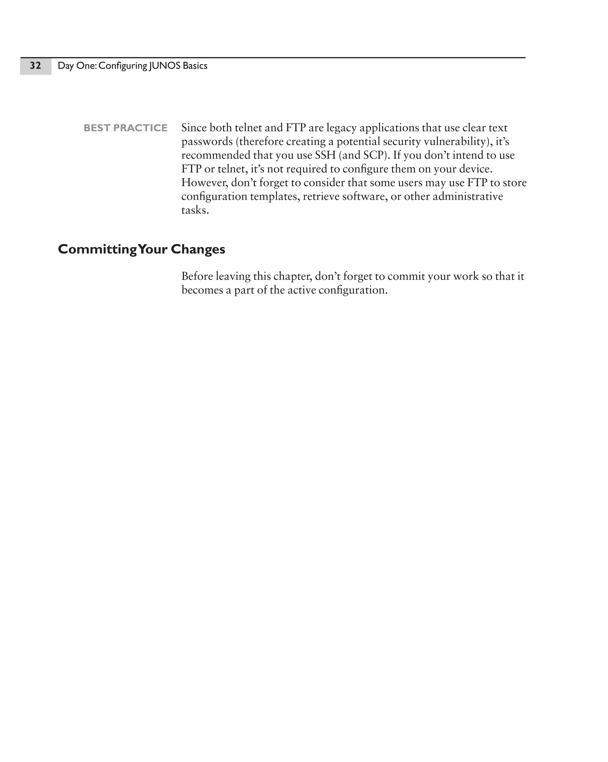 Configuring junos basics | PDF