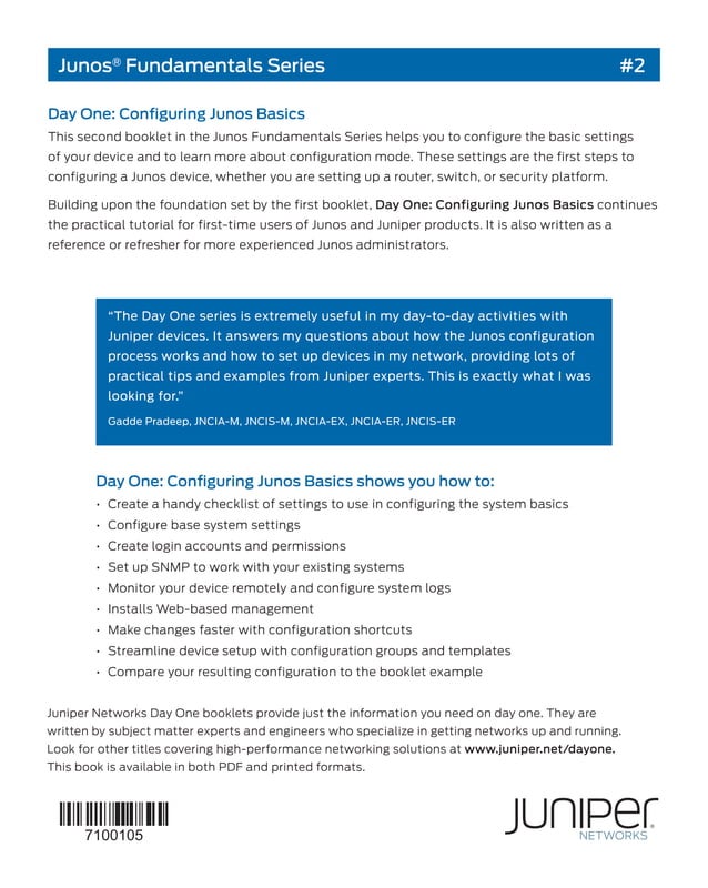 Configuring junos basics | PDF