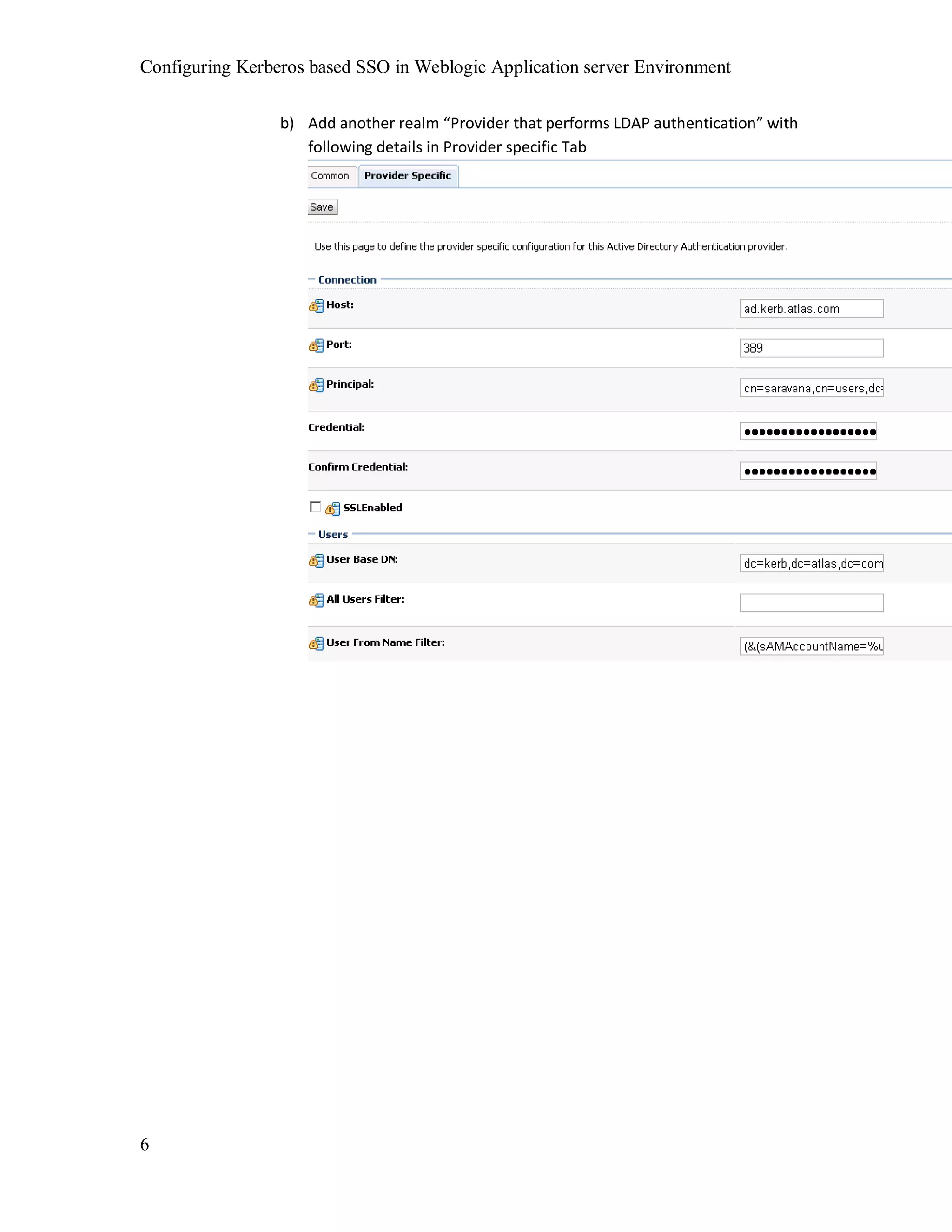 Configuring Kerberos Based Sso In Weblogic Pdf Operating Systems Computer Software And