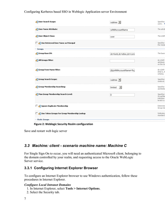 Configuring Kerberos Based Sso In Weblogic Pdf