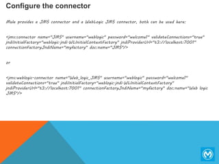 Configuring mule jms_withweblogicjms | PPTX | Computing | Technology & Computing