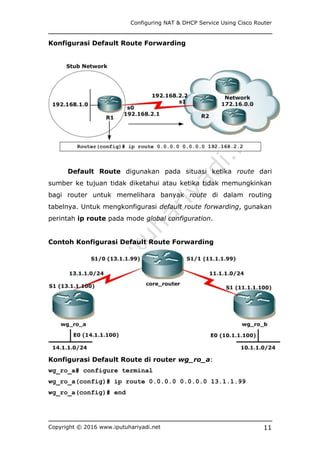 Configuring NAT & DHCP Service Using Cisco Router | PDF