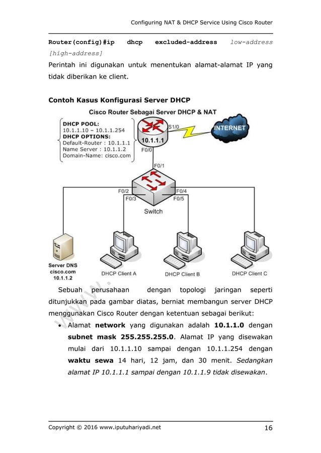 Configuring Nat And Dhcp Service Using Cisco Router