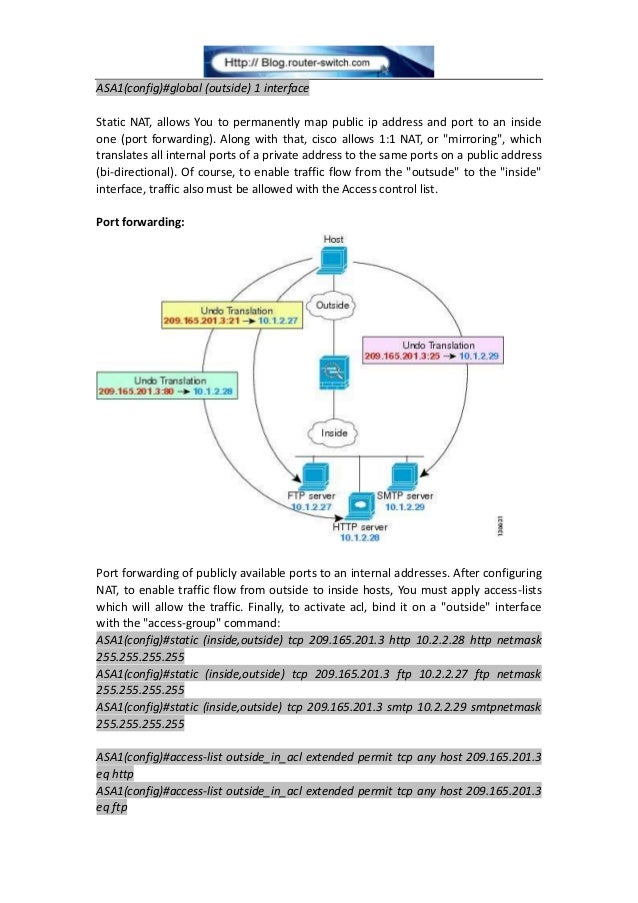 Configuring nat on cisco asa Configuring nat on cisco asa