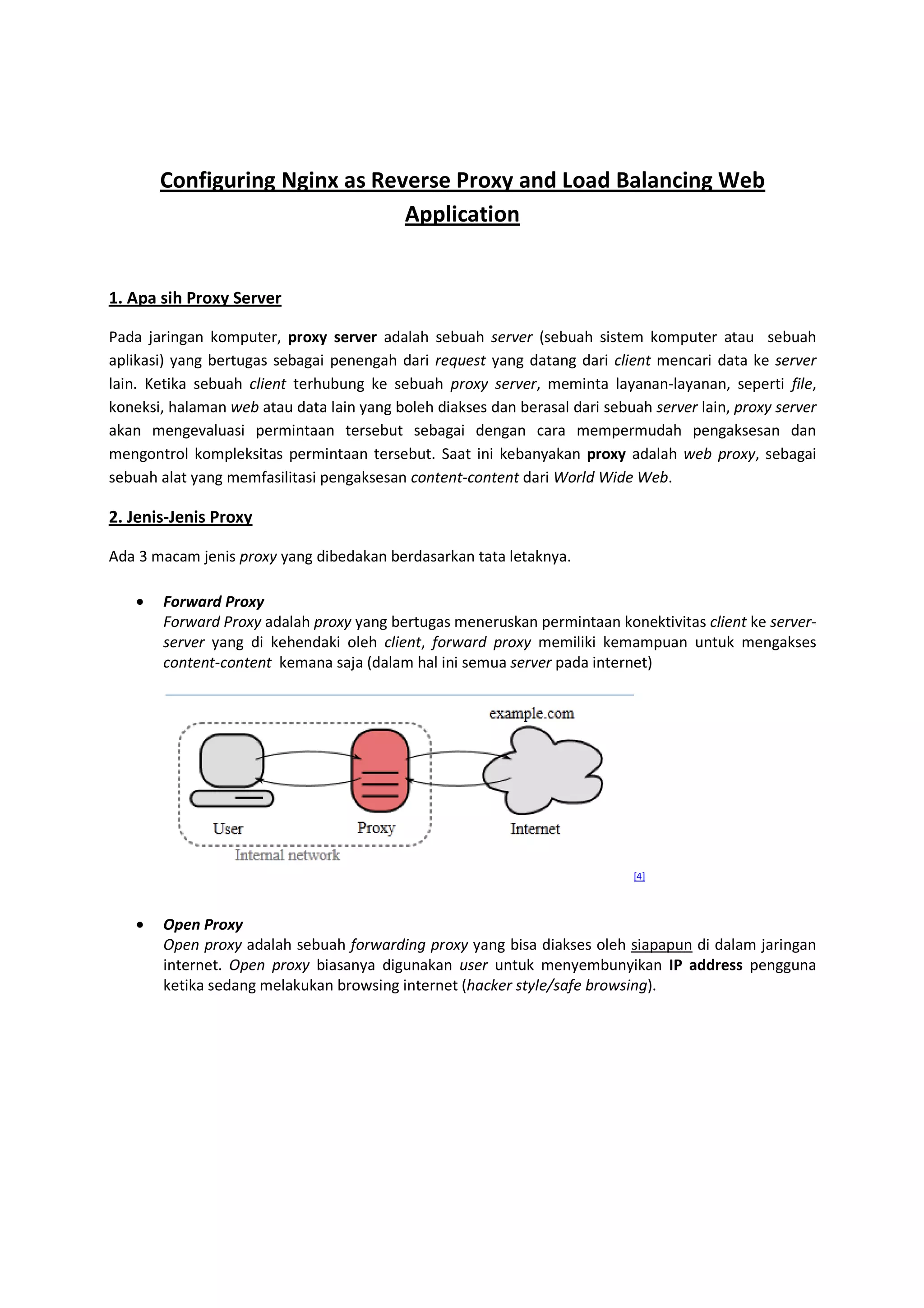 Configuring Nginx As Reverse Proxy And Load Balancing Web Application Pdf 4785