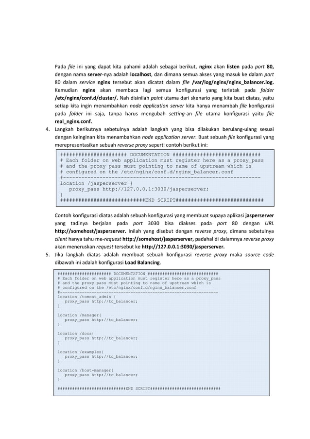 Configuring Nginx as Reverse Proxy and Load Balancing Web Application | PDF