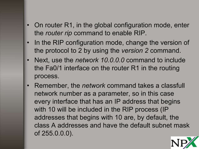 Configuring RIPv2 | PPTX