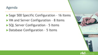 Configuring Sage 500 for Performance | PPT