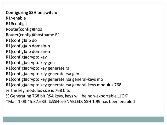 How To Configure Ssh On Cisco Switch Ppt