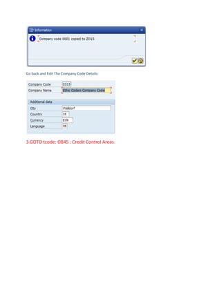 Configuring SAP Organization Structure for SAP MM,SD,FI | PDF