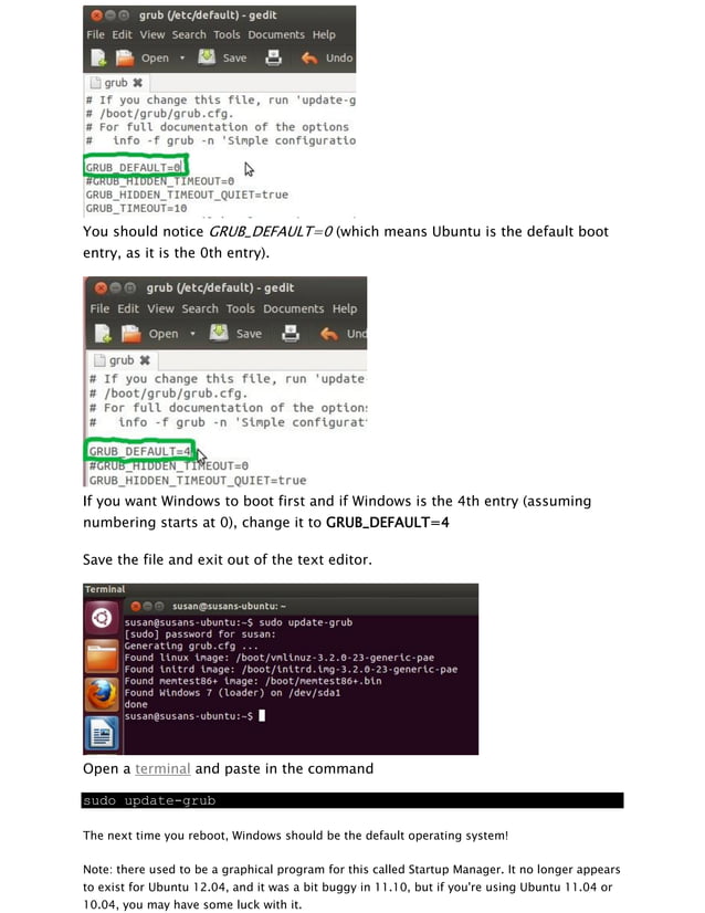 Configuring the boot menu in ubuntu | PDF