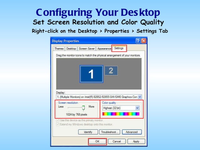 Configuring the desktop | PPT